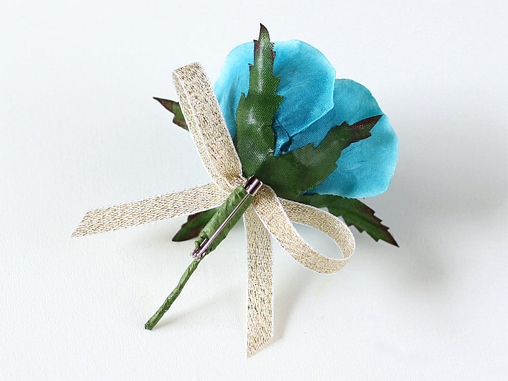 ATS-24 アーティローズSターコイズブルーコサージュ – インスタイルコサージュ